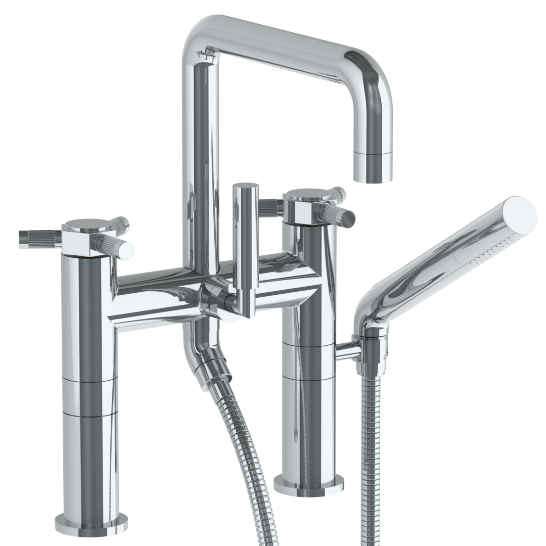 Deck Mounted Square Exposed Bath Set with Hand Shower | Watermark Designs