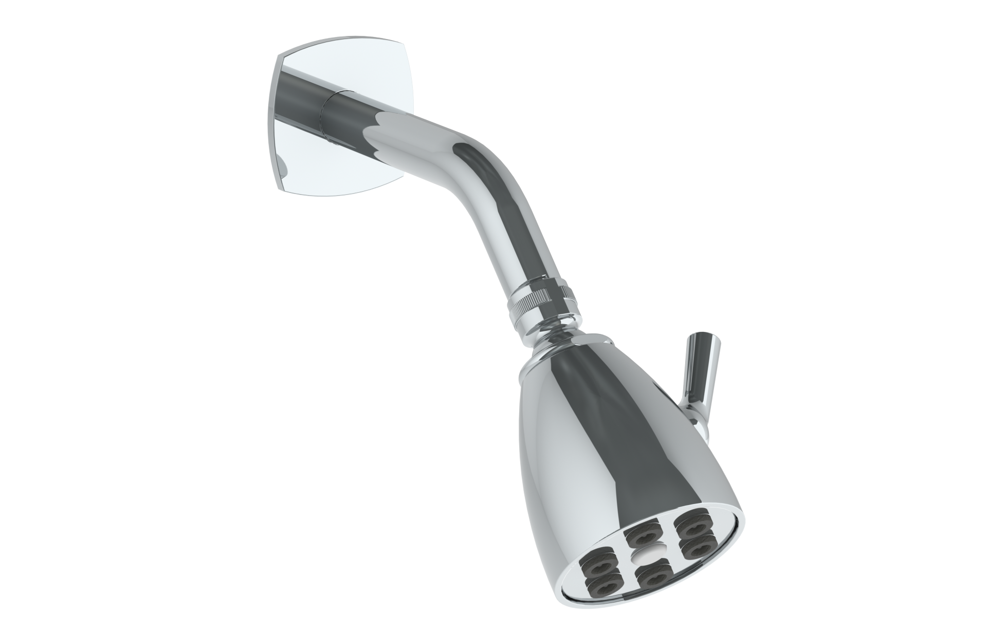Wall Mounted Showerhead, 2-3/4" dia with 6" Arm and Flange | Watermark ...