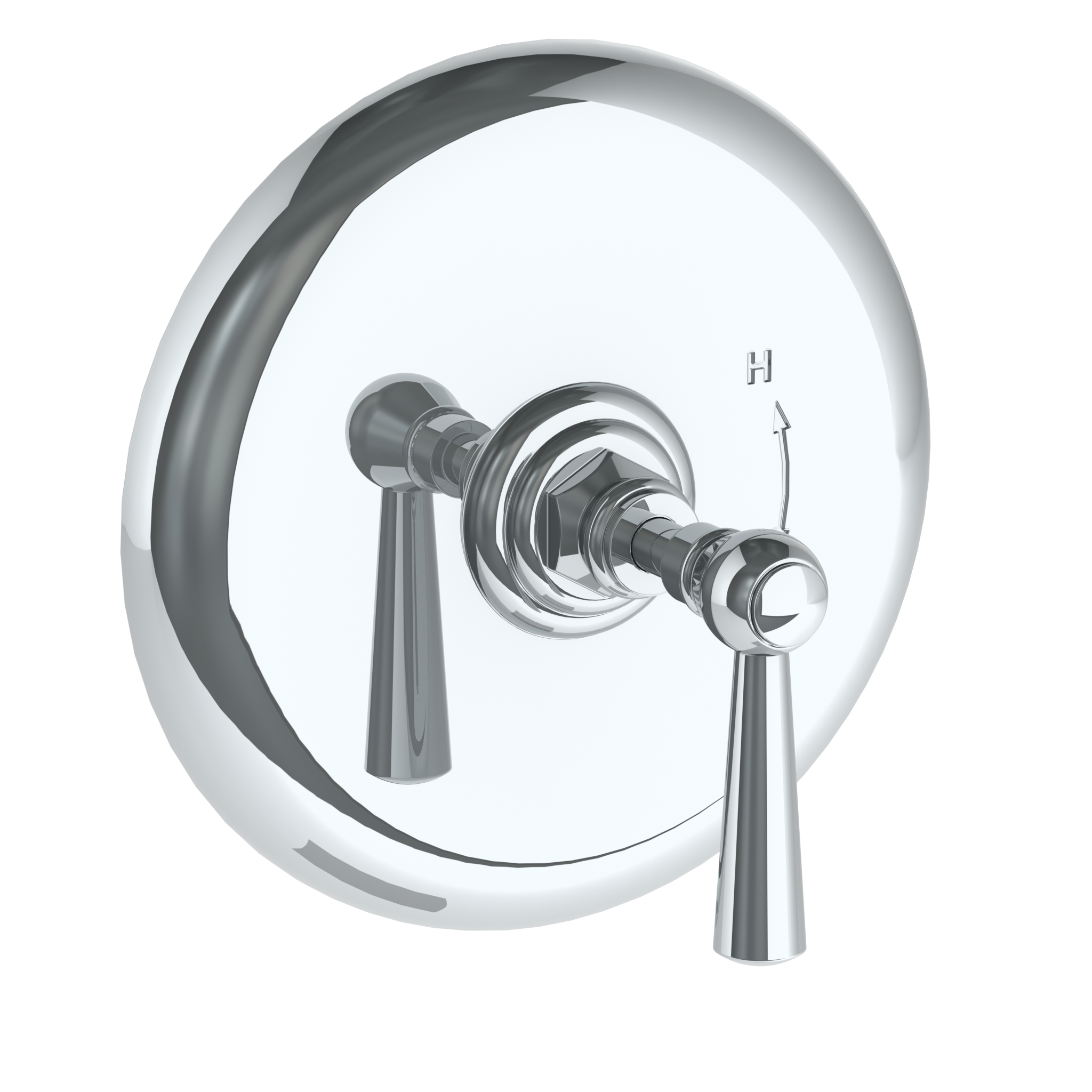 Wall Mounted Pressure Balance Shower Trim, 7" dia. | Watermark Designs