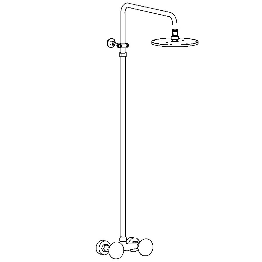 Wall Mounted Exposed Shower | Watermark Designs