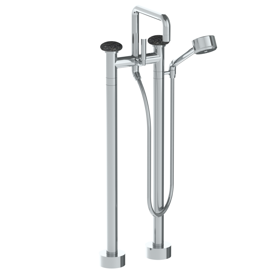Floor Standing Square Bath set with Volume Hand Shower | Watermark Designs
