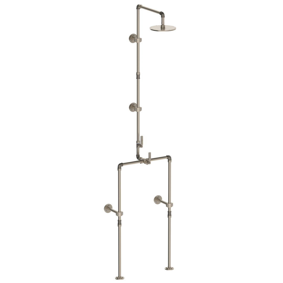 Floor Mounted Exposed Thermostatic Shower Set | Watermark Designs
