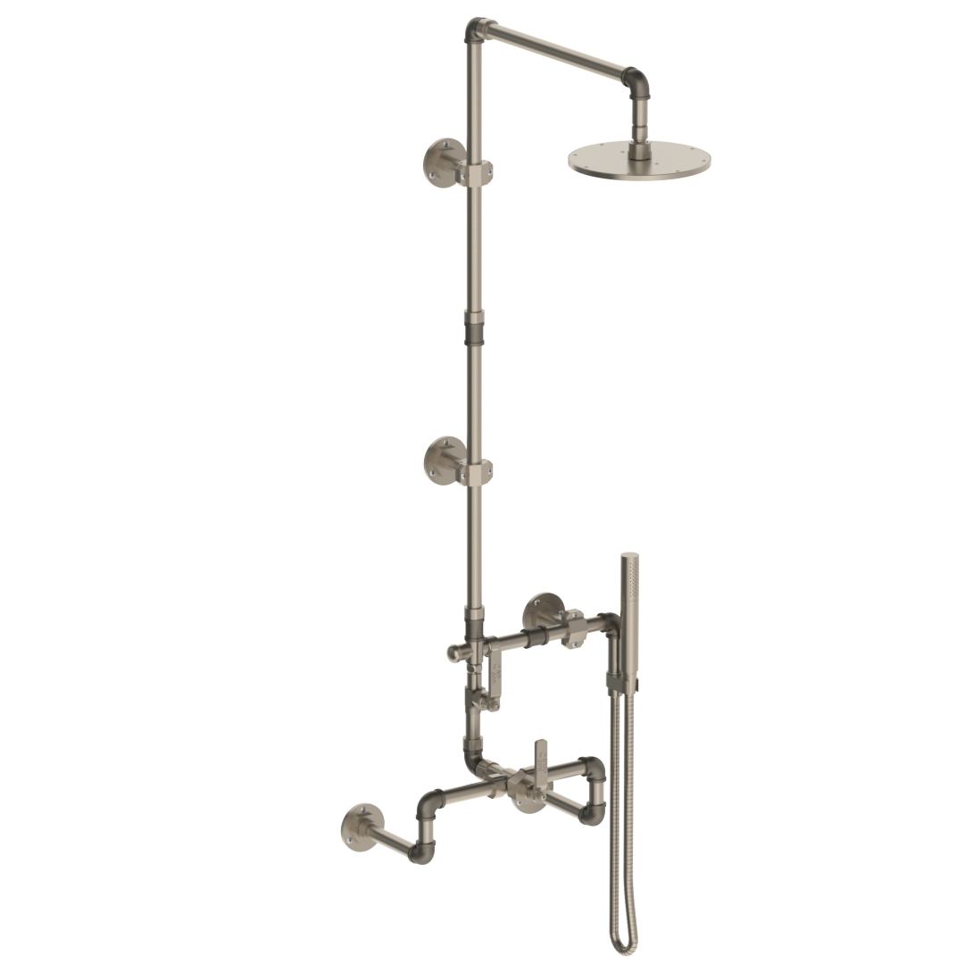Wall Mounted Exposed Thermostatic Shower With Hand Shower Set And ...