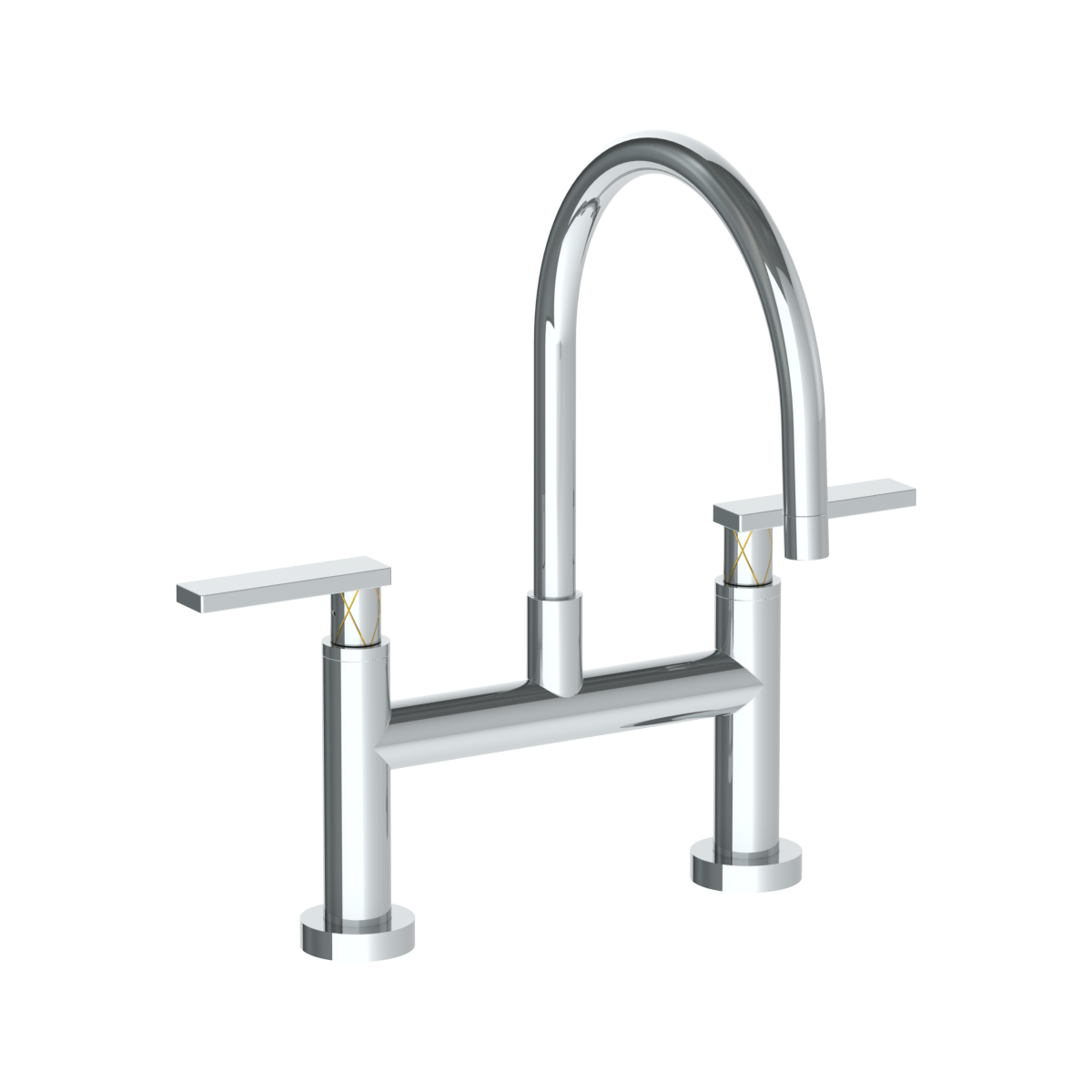 Deck Mounted Bridge Gooseneck Kitchen Faucet | Watermark Designs