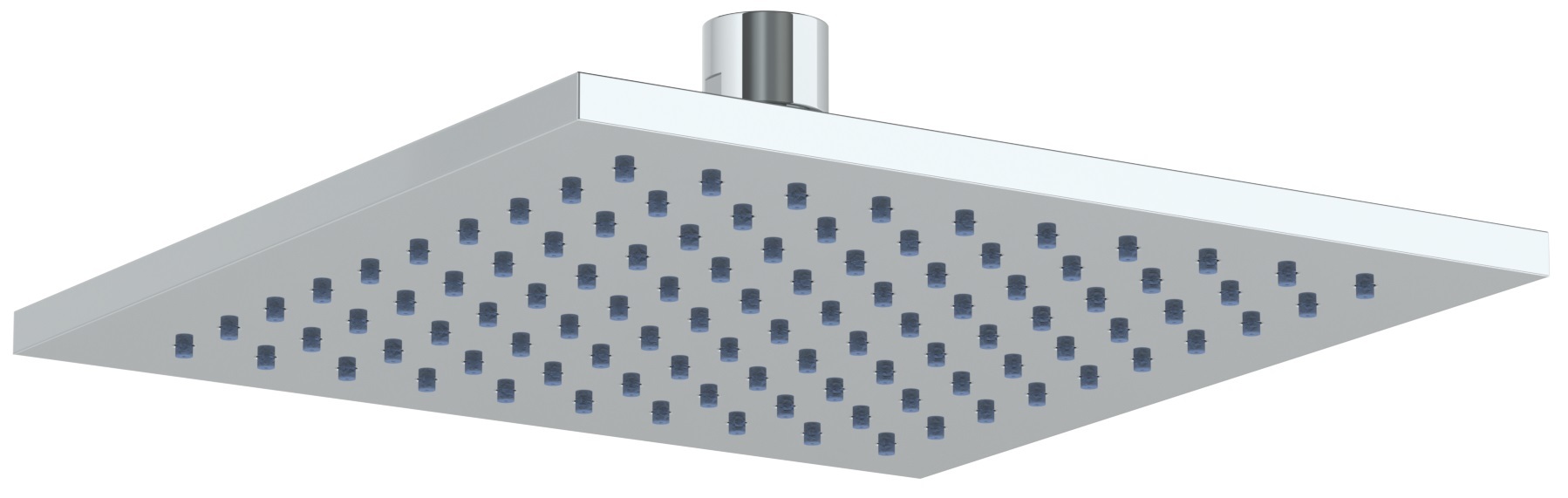 Flat Easy Clean Shower head, 8" | Watermark Designs