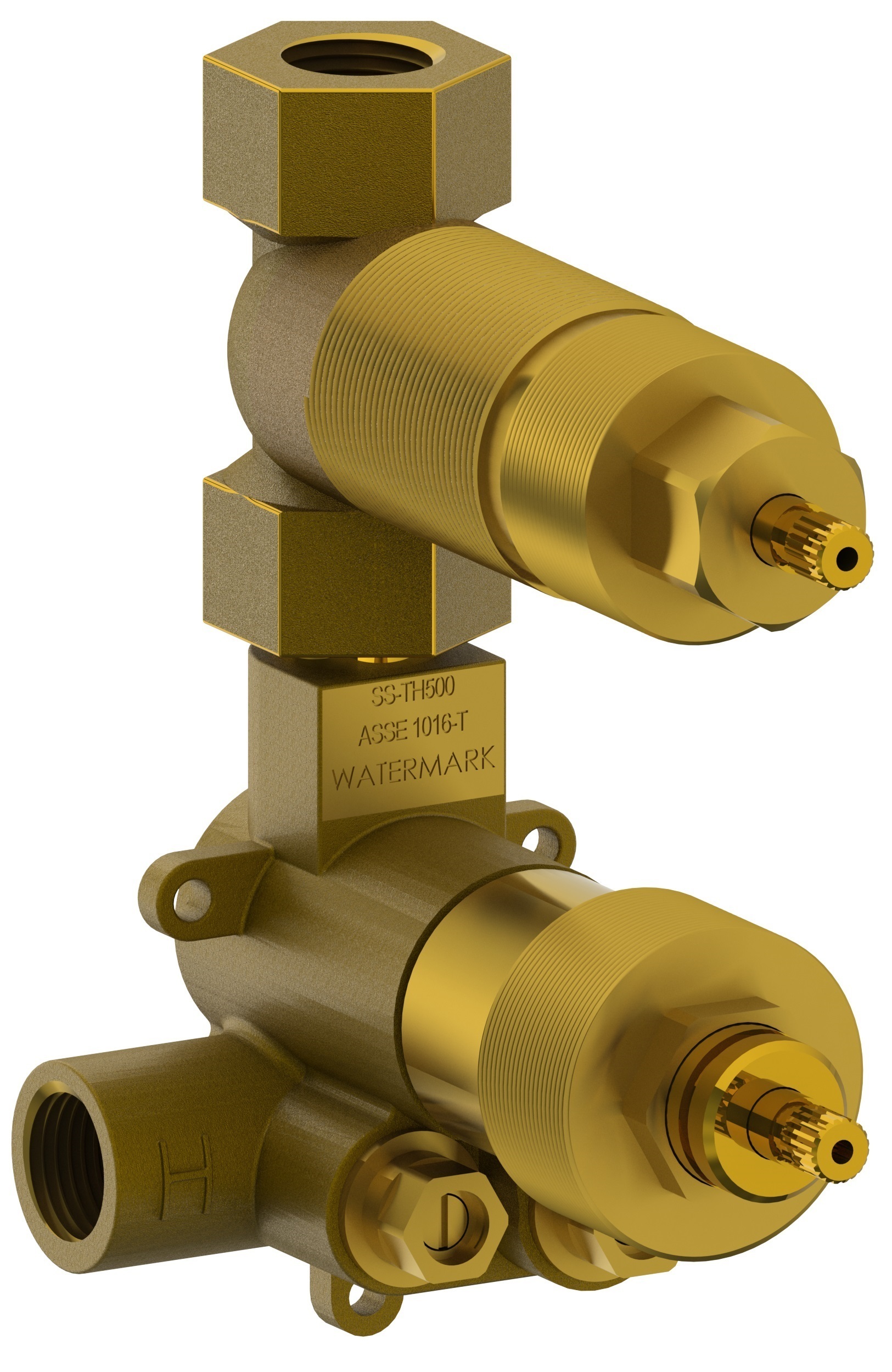 1/2" Mini Thermostatic Valve with Volume Control | Watermark Designs