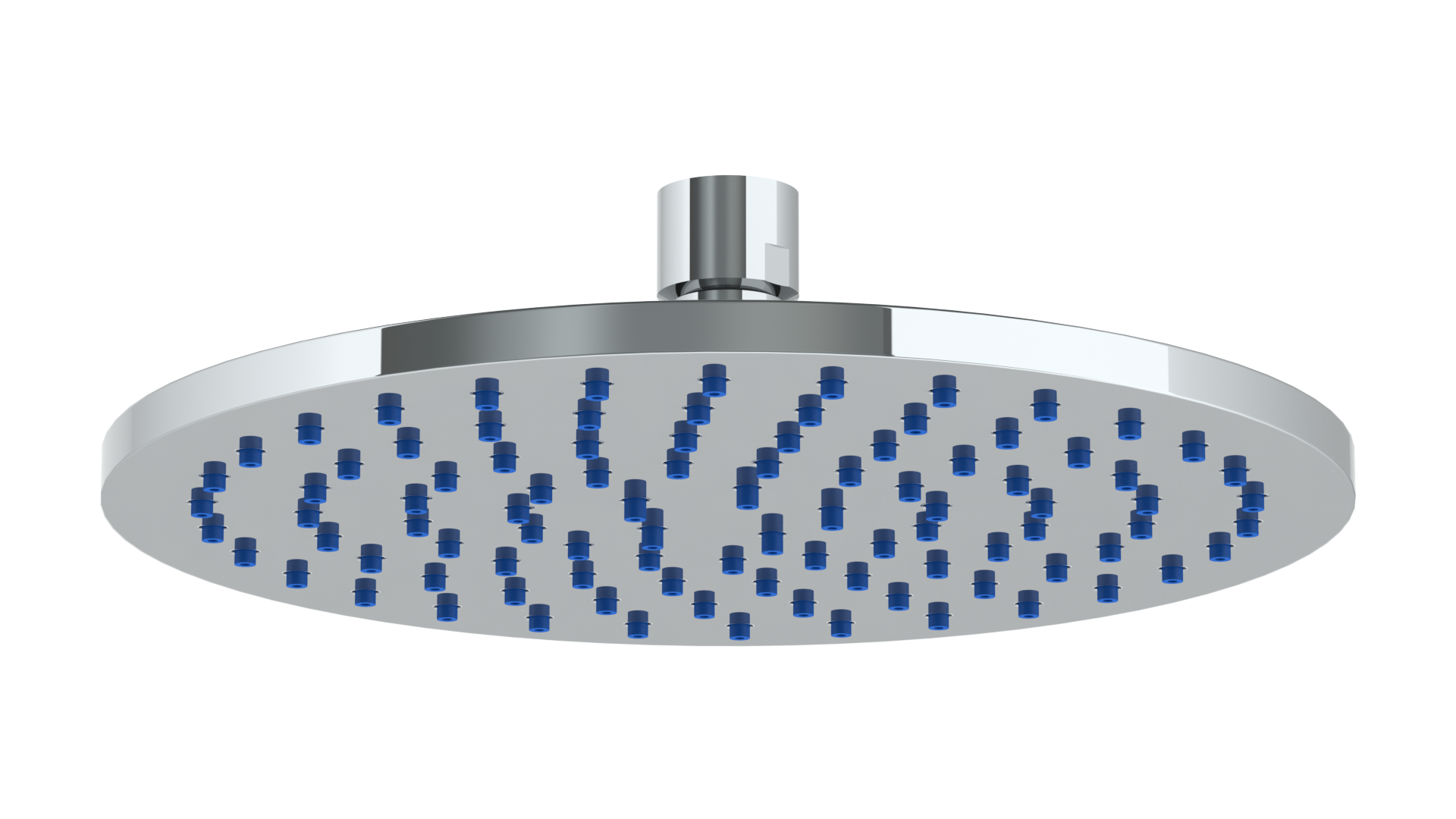 Flat Easy Clean Shower Head, 8" dia. | Watermark Designs